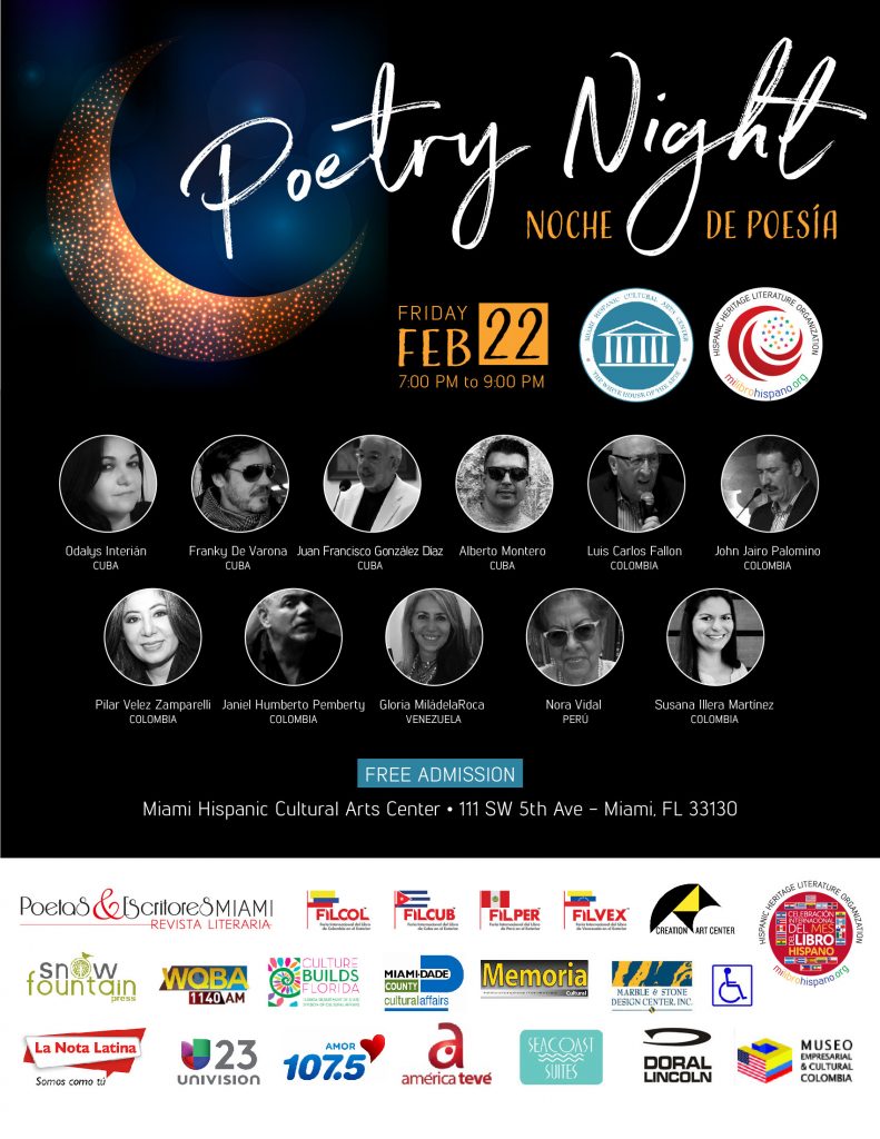 02/22/19 Poetry Night / Noches de Poesía en Miami – Revista Literaria ...