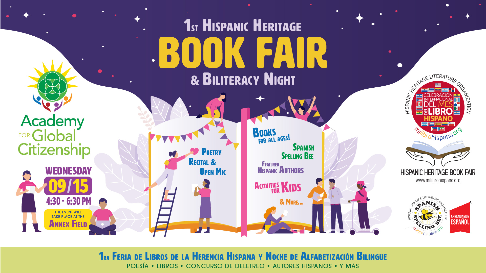 Milibrohispano celebró el 1st Hispanic Heritage Book Fair Chicago -2021 ...