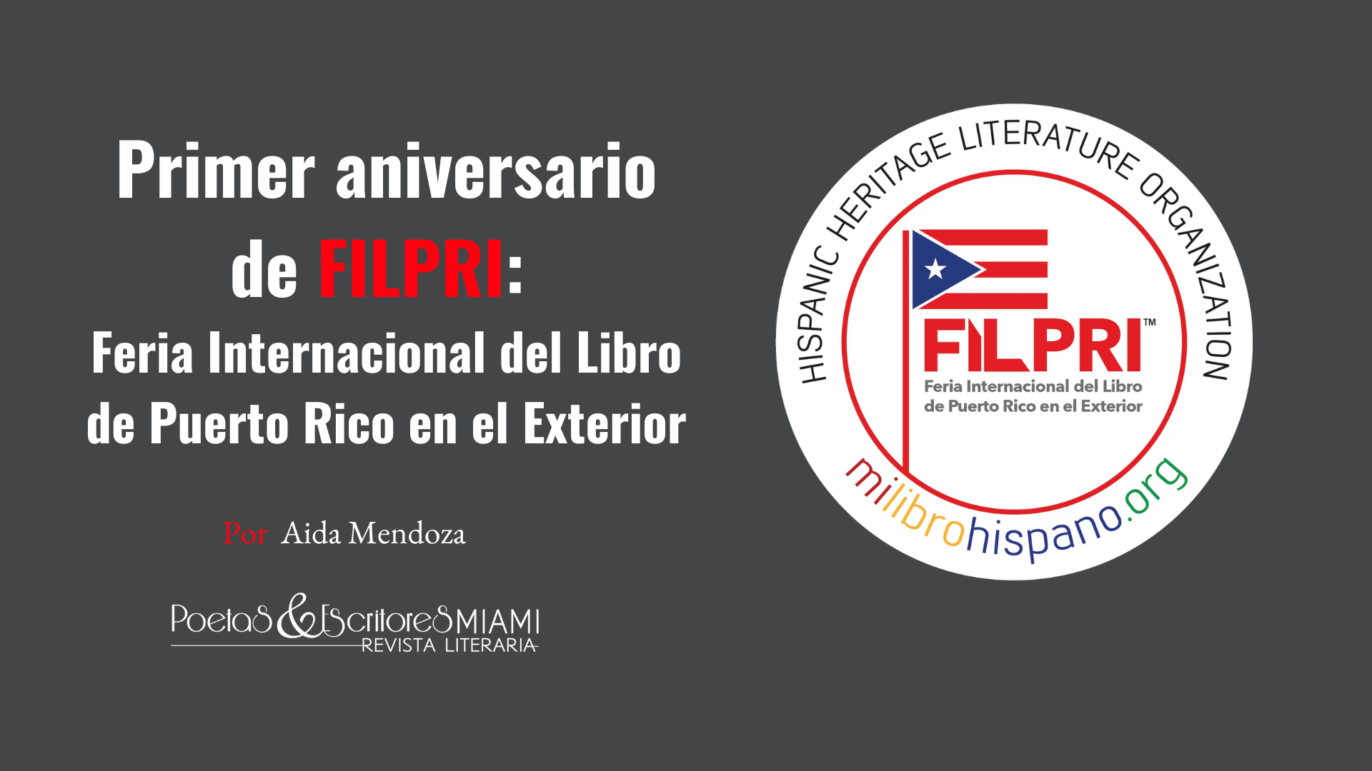 Primer aniversario de FILPRI: Feria Internacional del Libro de Puerto ...